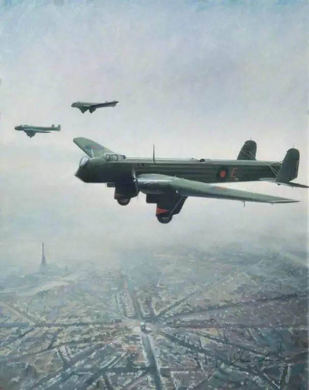 フェアリーヘンドンの重い夜の爆撃機。イギリス