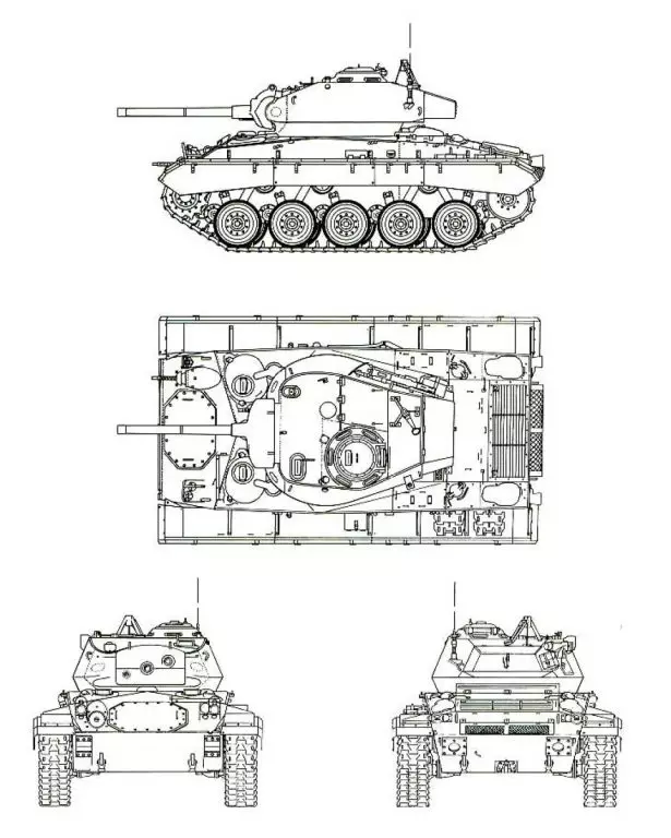 Les projeccions de la sèrie M24 tanc. Hunnicutt R.P. Stuart. Una història del volum de tancs de llum nord-americà 1. - Presidio, 1992