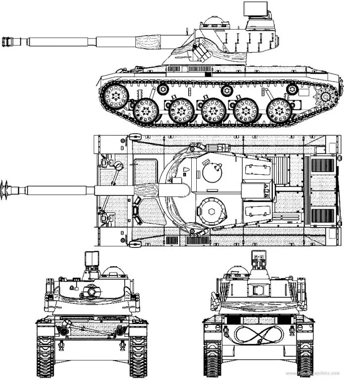 Proiekzioak Tank SK-105 the-blueprints.com