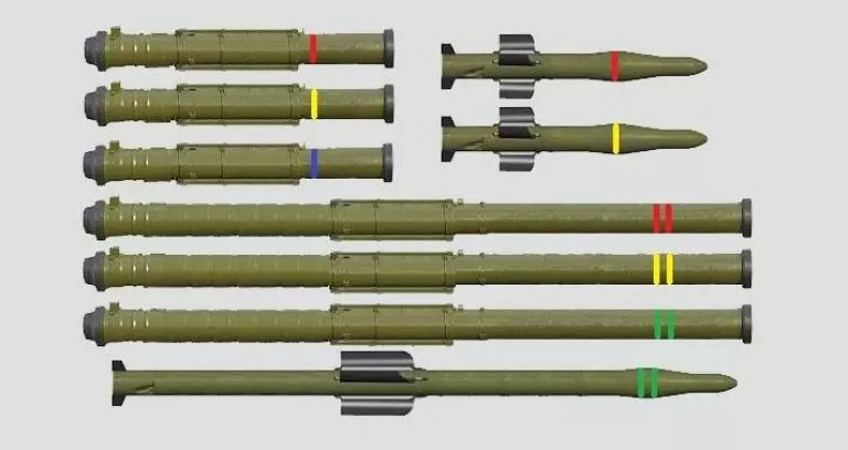 Tredive seks samlet ammunition til rakettank