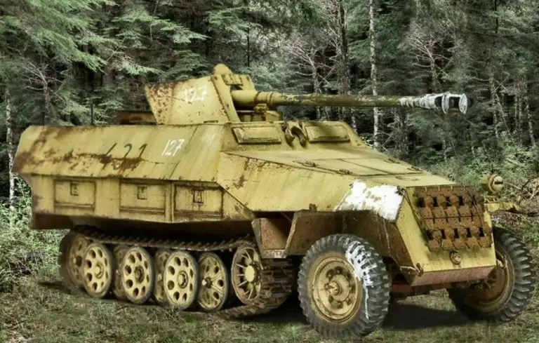 75 mm sjálfknúinn uppsetning Mittlerer Schützenpanzerwagen MIT 7,5 cm Pak 40