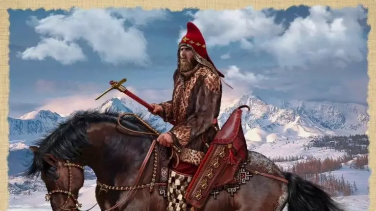 Warrior mula sa sinaunang Altai.
