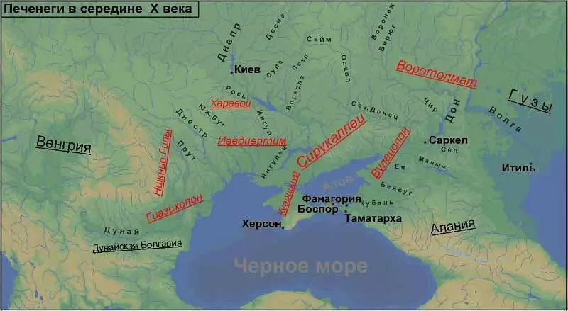 Խաչմերուկի վերաբնակեցման քարտեզ: Լուսանկարներ http://russian-history.info/x-xi/pechenegi/