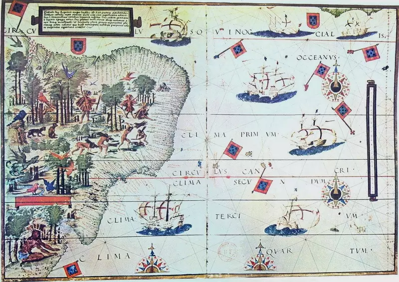 Mapa de Brasil colonial. Commons.wikimedia.org.