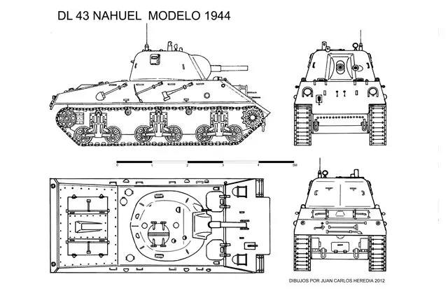 Tank tengah Nahuel. Skéma