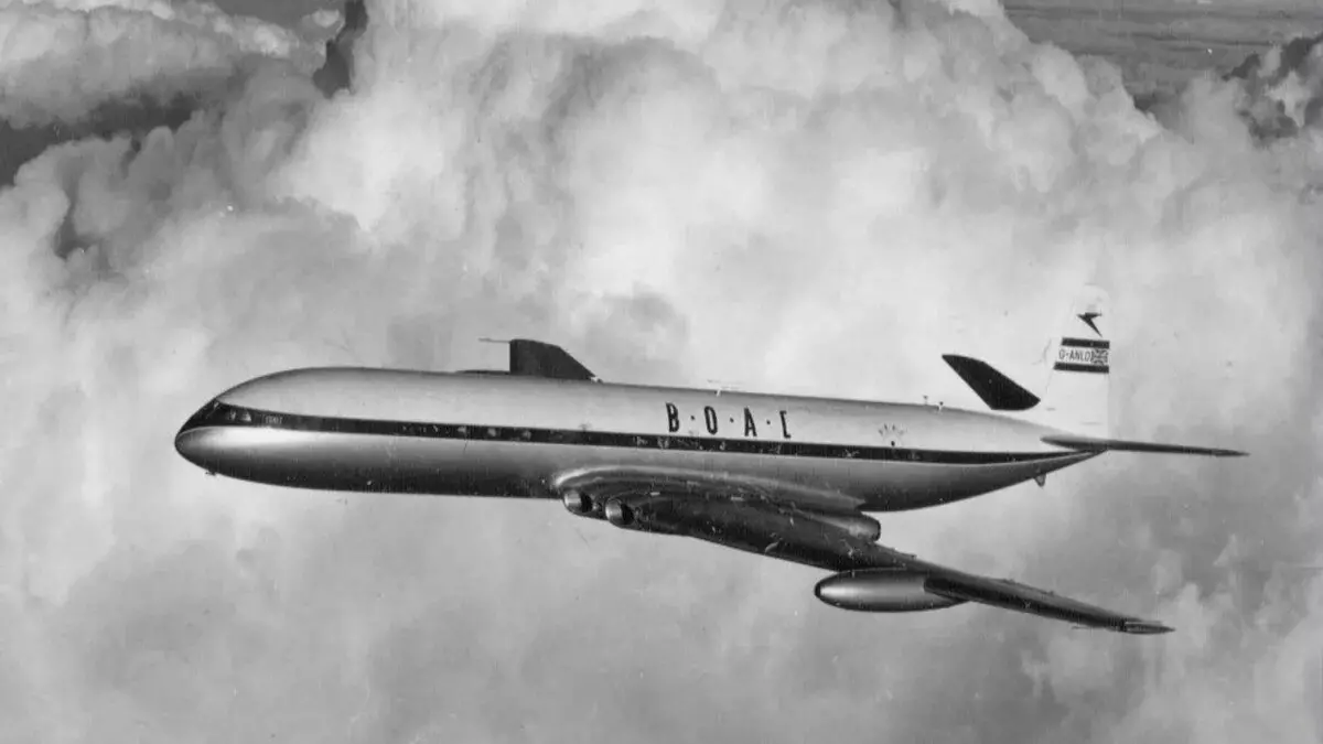 DE HAVILLAND DH.106 COMET A / K Boac - pasaulē pirmais sērijas lidmašīna. Comet pirmo lidojumu, kas veikts 1949. gada 27. jūlijā. Foto: Bae Systems Heritage