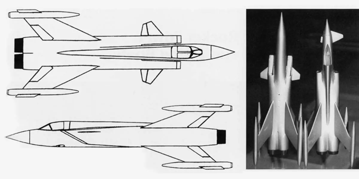 En URSS a également travaillé sérieusement sur SWB. Les avions ont été conçus par divers schémas, même avec une course de la position verticale - comme dans le projet de l'intercepteur d'objet "sèche" "SHKAL"