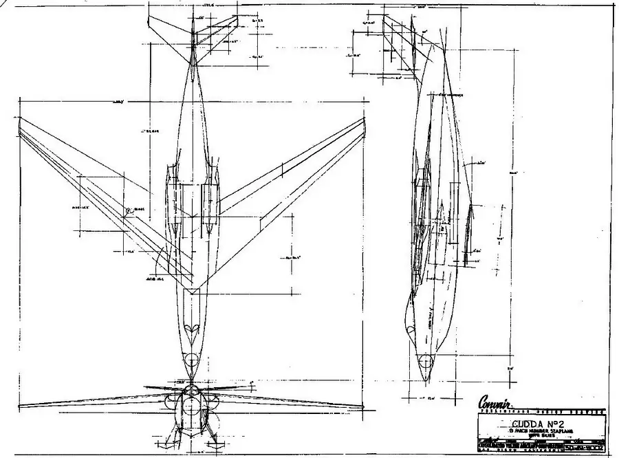 Eine wichtige Rolle bei der Bildung von Anforderungen an die Anforderungen an die OS-125-Spezifikationen wurde von einem gemeinsamen Programmkonvair und dem Cudda Aeronautics Bureau gespielt. Viele ihrer Entscheidungen wurden sowohl in Convair-Projekten als auch in Martin-Projekten eingesetzt, und einige (zum Beispiel Unterwasserflügeln) werden dagegen aufgrund bewährter Ineffizienz abgelehnt. Aus dem Archiv von Robert Braddali