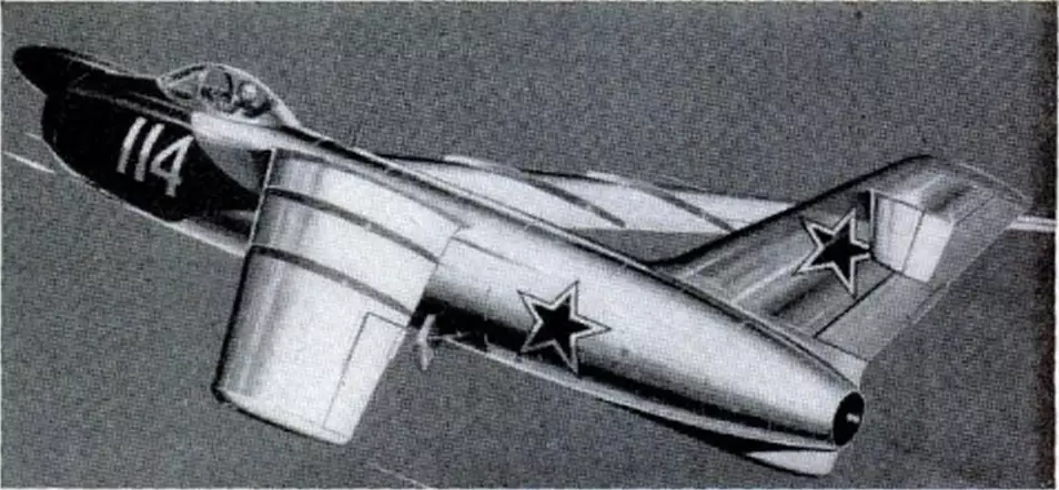 Denne aerodynamisk rene fighter er en modifisert LA-17 - er en annen rød rød jetfighter som kan utfordre vårt beste fly. Den er utstyrt med en turbojet motor M-45 og M-718 rakettmotor