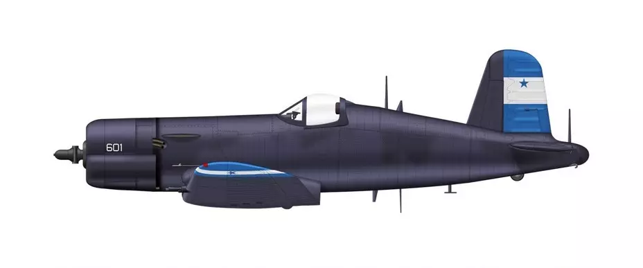 Fman-Voghot f4u-5nl, فۇئېر are hondurema (ClaveWawarews گرافىك)