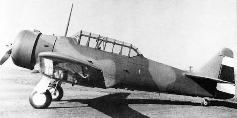 Thailand Na-69, Made at North American Plant. The plane has already received camouflage and Thai identification signs. Rifle weapons were not mounted, and the bombers were installed only under the fuselage