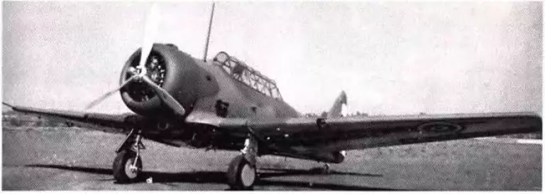 Thailand Na-69, Made at North American Plant. The plane has already received camouflage and Thai identification signs. Rifle weapons were not mounted, and the bombers were installed only under the fuselage