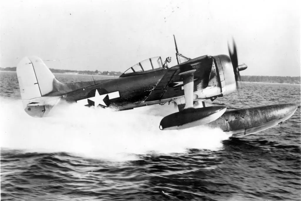 Curtiss Sc-1 Seahawk Scout-Flugzeug in der Float Silver Edition