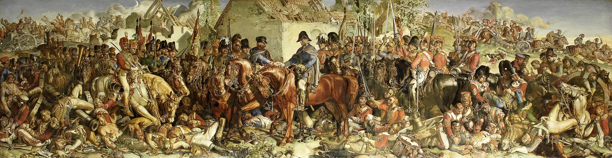 Reunión Wellington e Blucher despois da Batalla de Waterloo