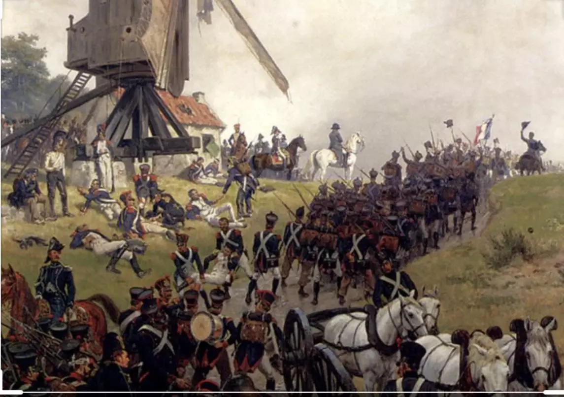 Марш Наполеон от Лини до Waterloo