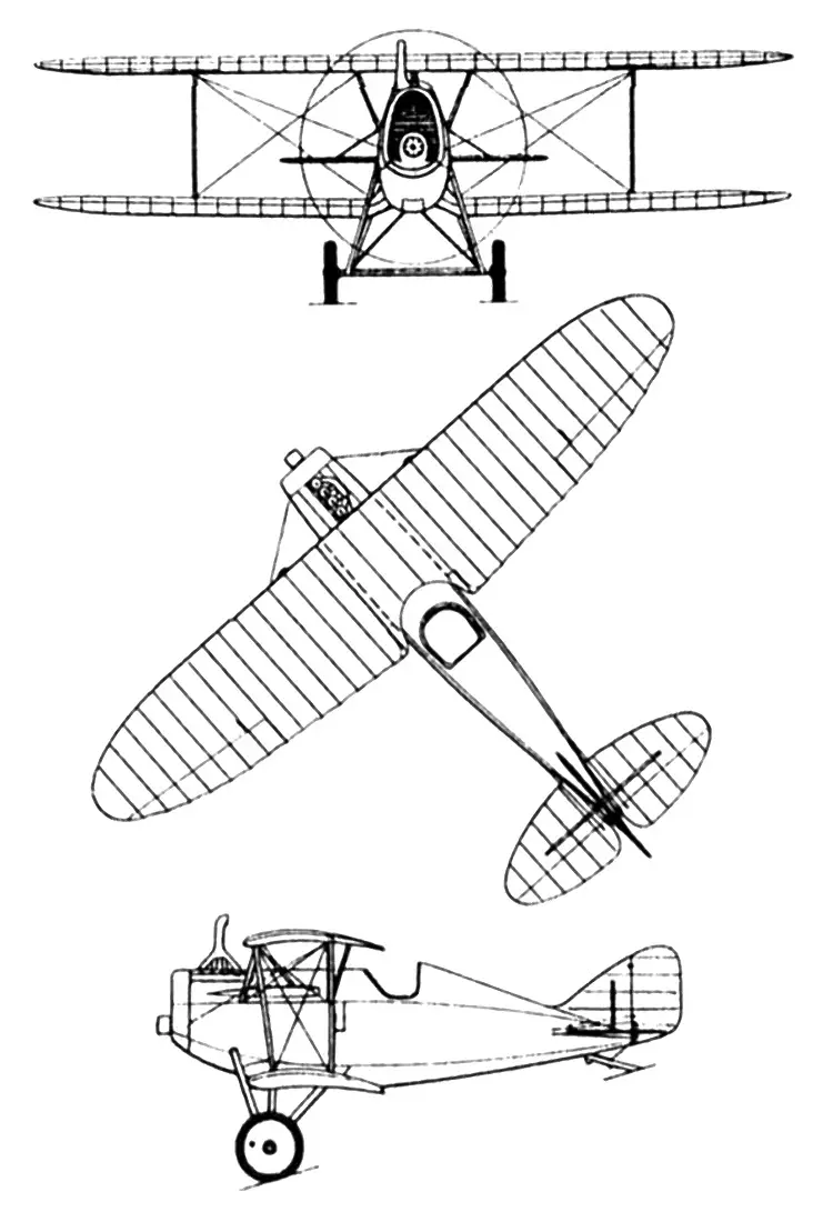 نمای کلی جنگنده DFW T.34 (D I). عکس: http://www.airwar.ru/enc/fww1/dfwd1.html