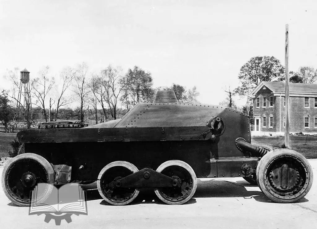 Christie M1921 Medium Tank sa lalong madaling panahon pagkatapos ng konstruksiyon, Marso 1922, Aberdeen Polygon