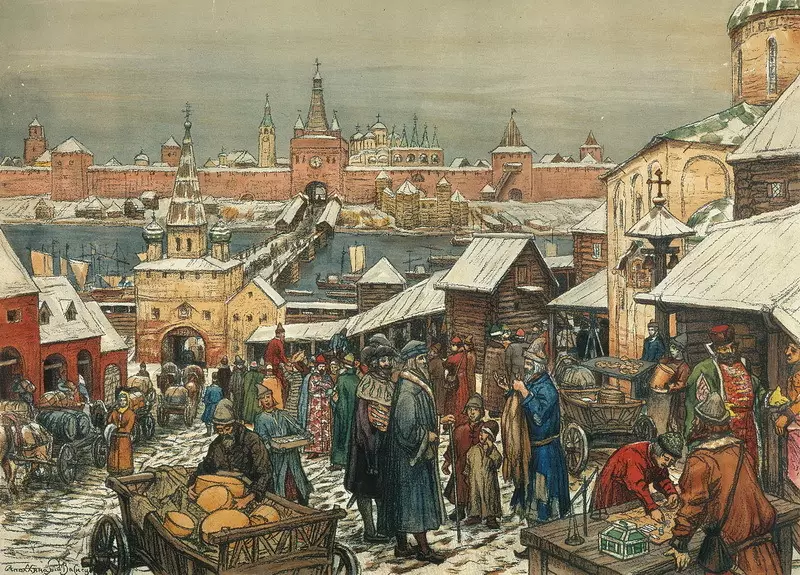 Novgorod negoziazioa. Victor Vasnetsov artista