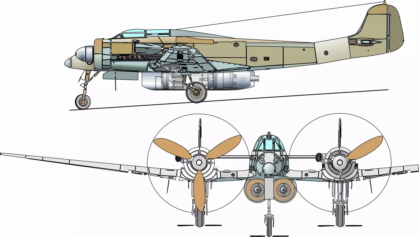 Fockelaight эсвэл FORKEAL FOKE-WULF FWF FW-190Z. Герман