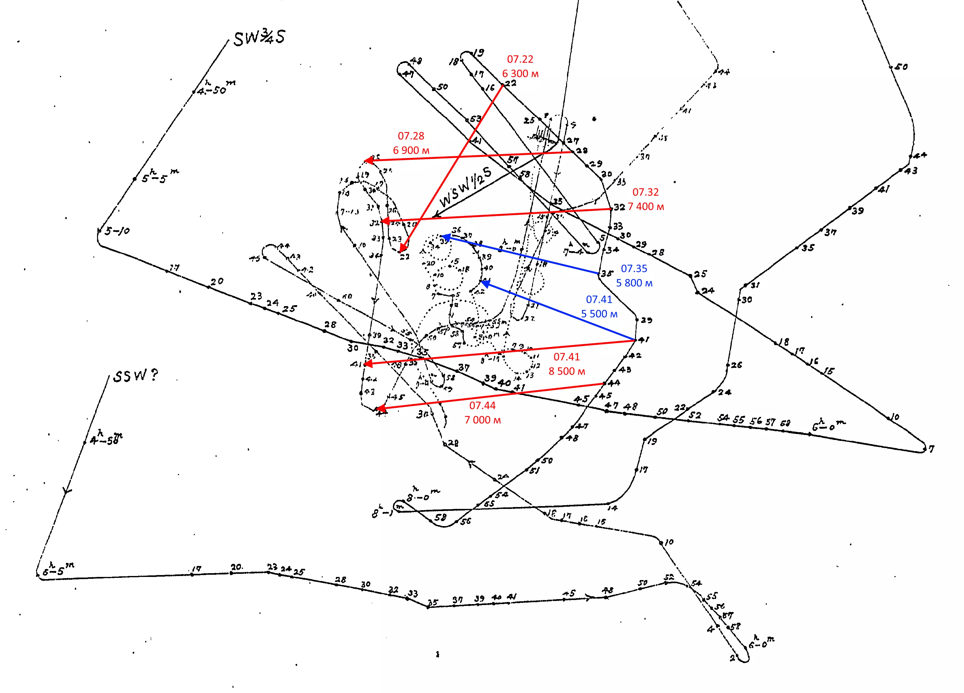 Figura 4. Fragmento do Esquema de Batalha no Ulsan ligado ao relatório do comandante