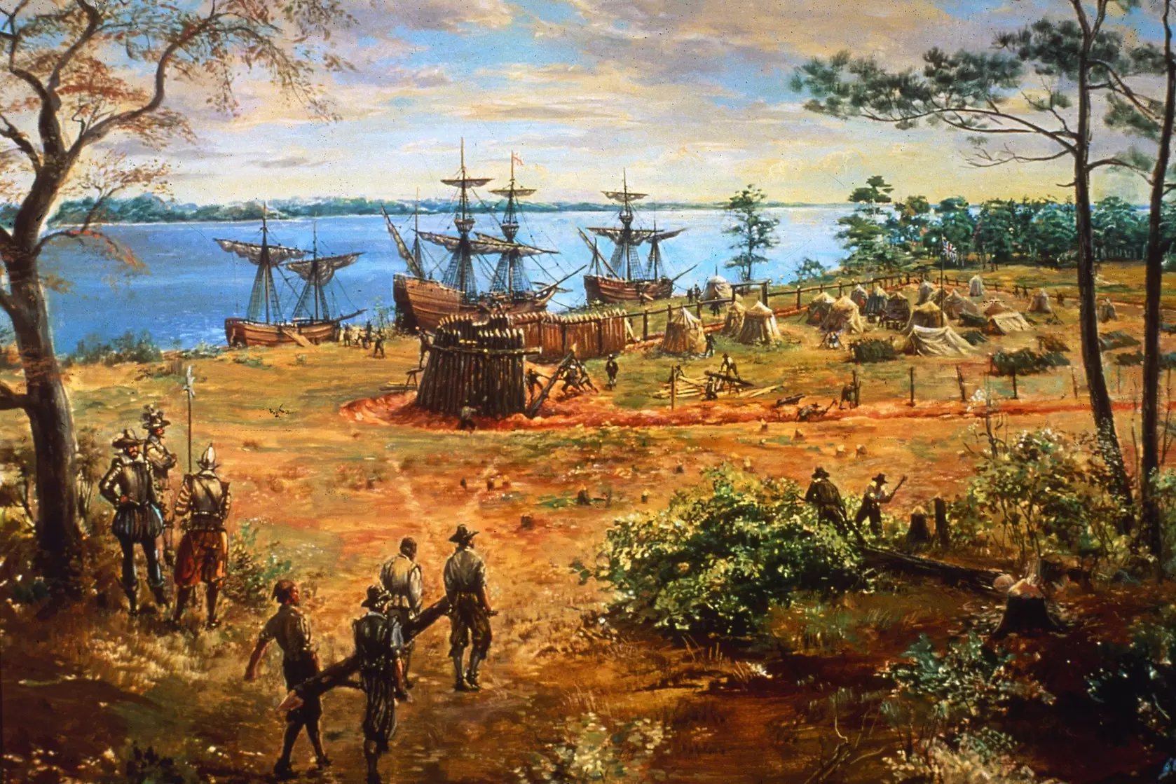 Gebäude Jamestown, Virginia, 1607 Jahre | Sidney E. King.