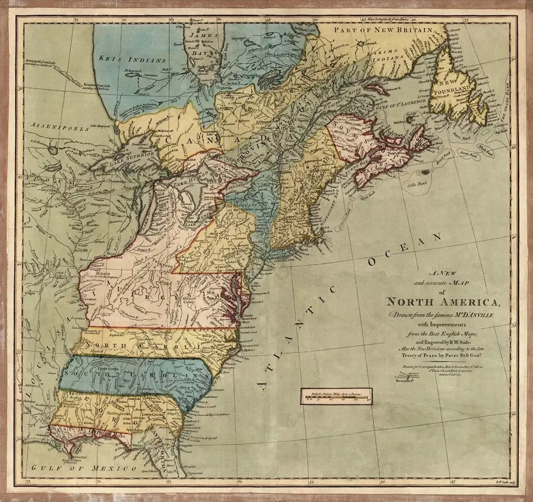 Tlettax kolonju, mappa 1771 | Peter Bell.